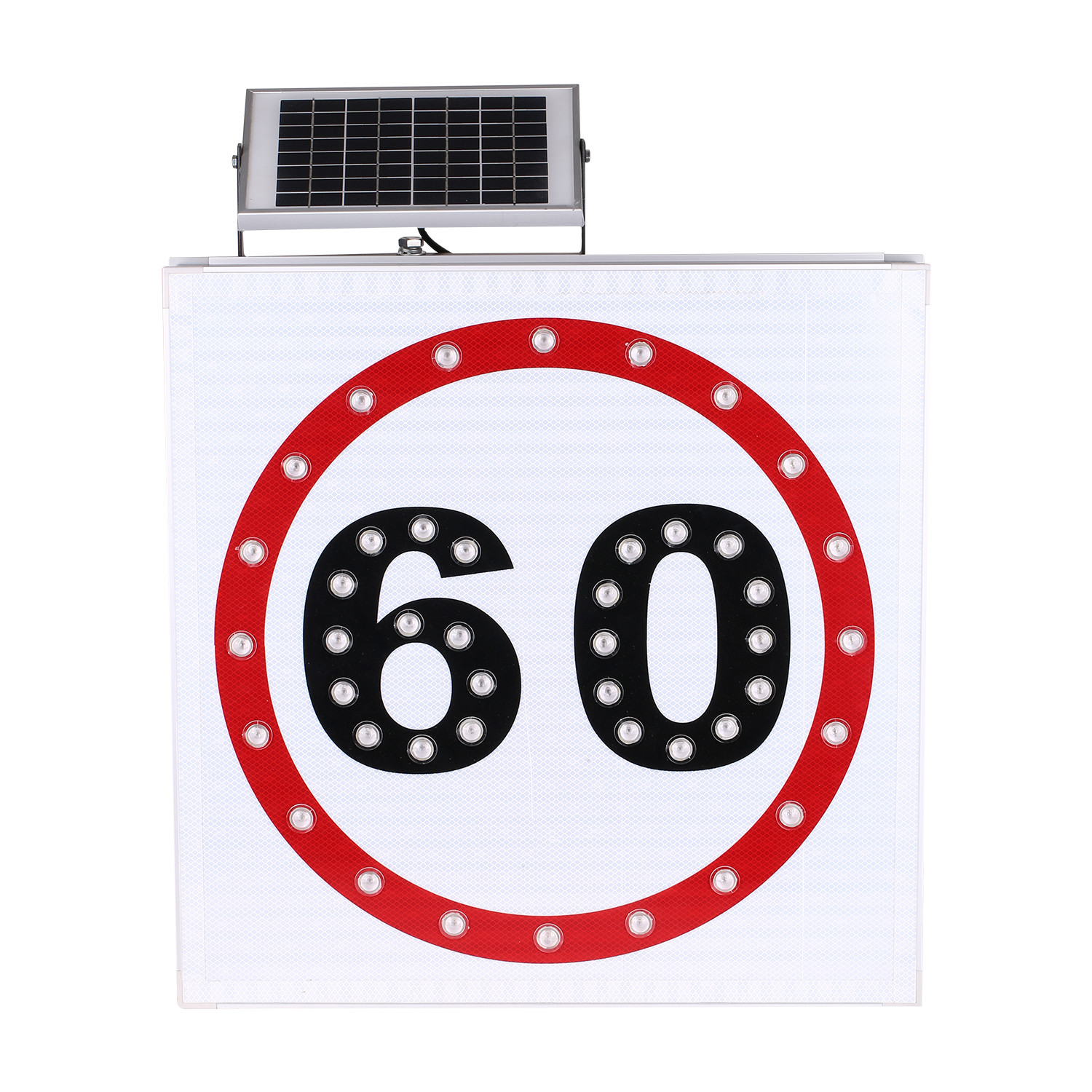 CE Approval 5mm LED Solar Powered Street Signs , Aluminum Traffic Signs